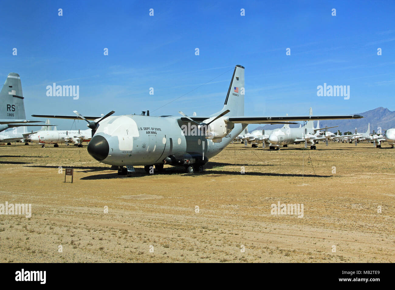 C-27 Spartan Plane in Pima Air and Space Museum Stock Photo - Alamy