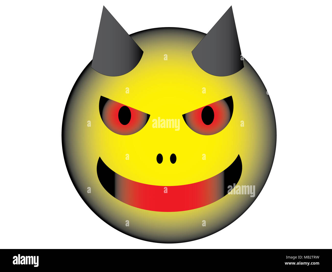 yellow devil face Stock Photo - Alamy