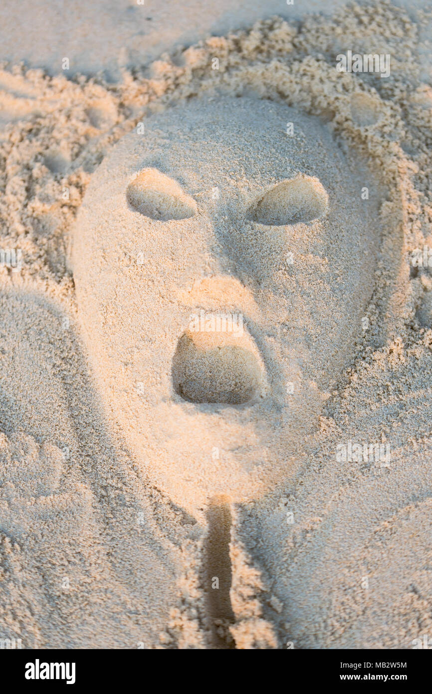 Sandcastle with face hi-res stock photography and images - Alamy