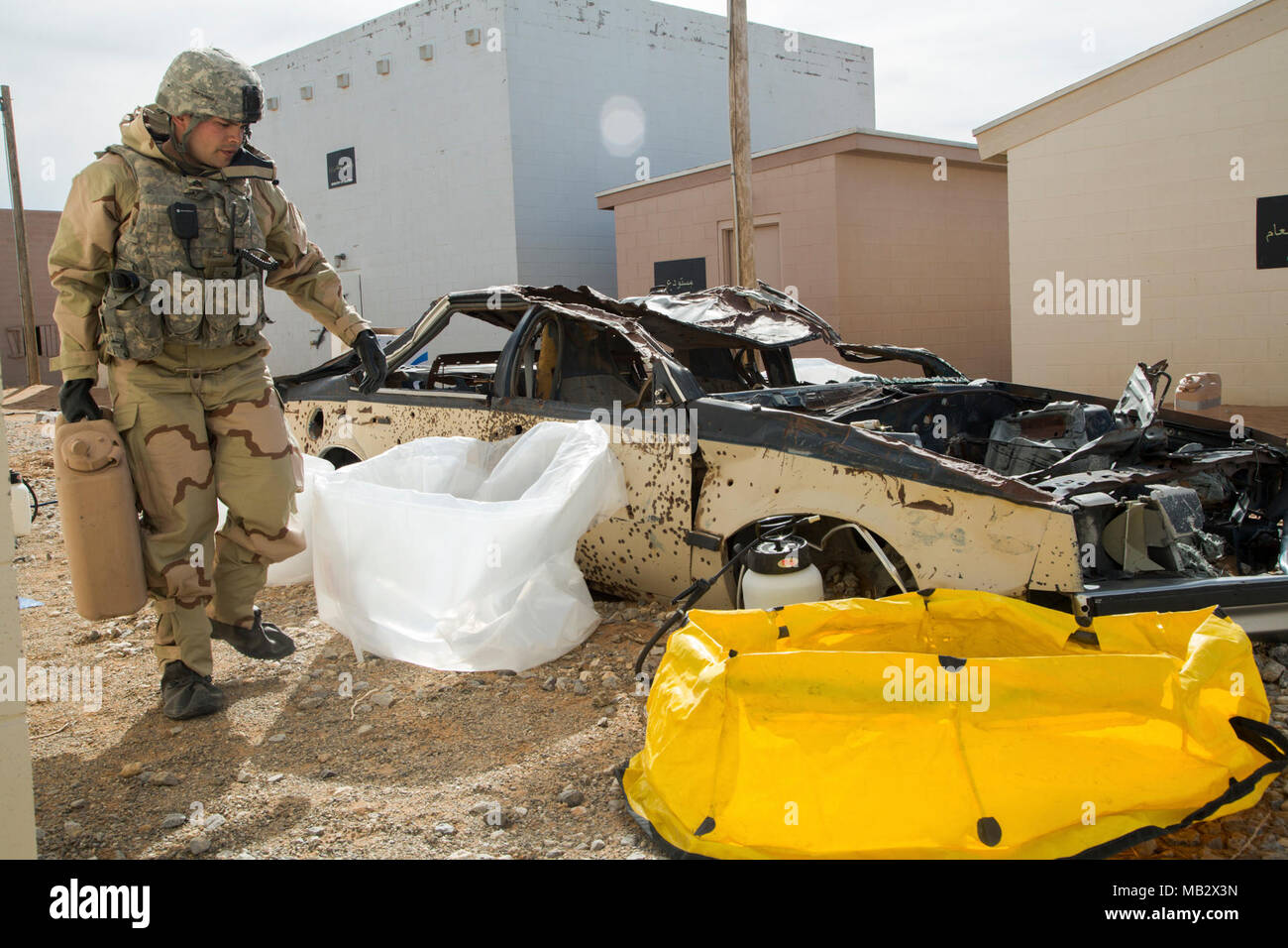 A United States Soldier, assigned to the 48th Chemical Brigade ...