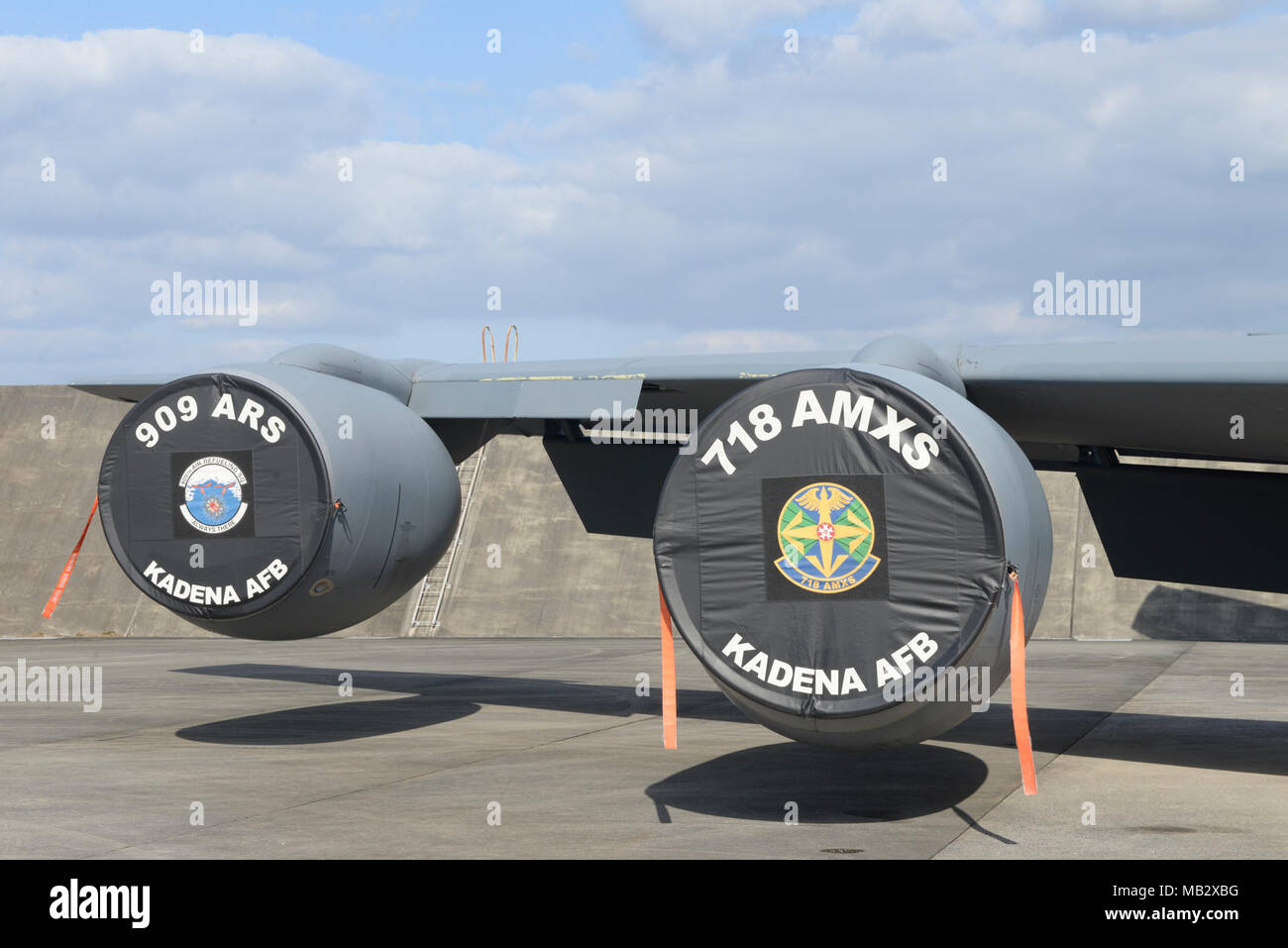 U.S. Air Force KC-135 engine intake covers representing the 909th Air ...