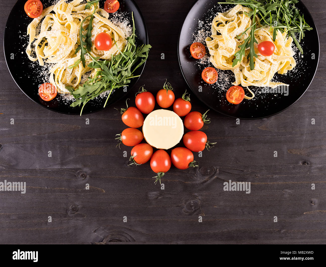 Top view on healthy delicious pasta Stock Photo - Alamy
