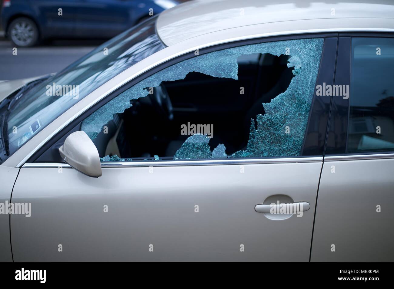 Vehicle damaged in road traffic accident Stock Photo - Alamy