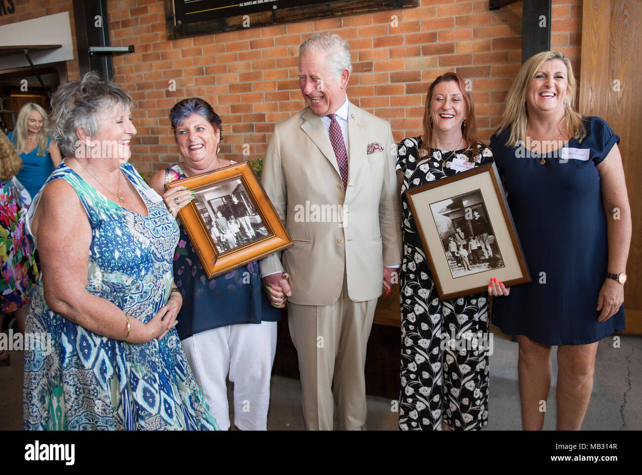 The Prince of Wales meets four sisters he boarded with when he was 17 ...