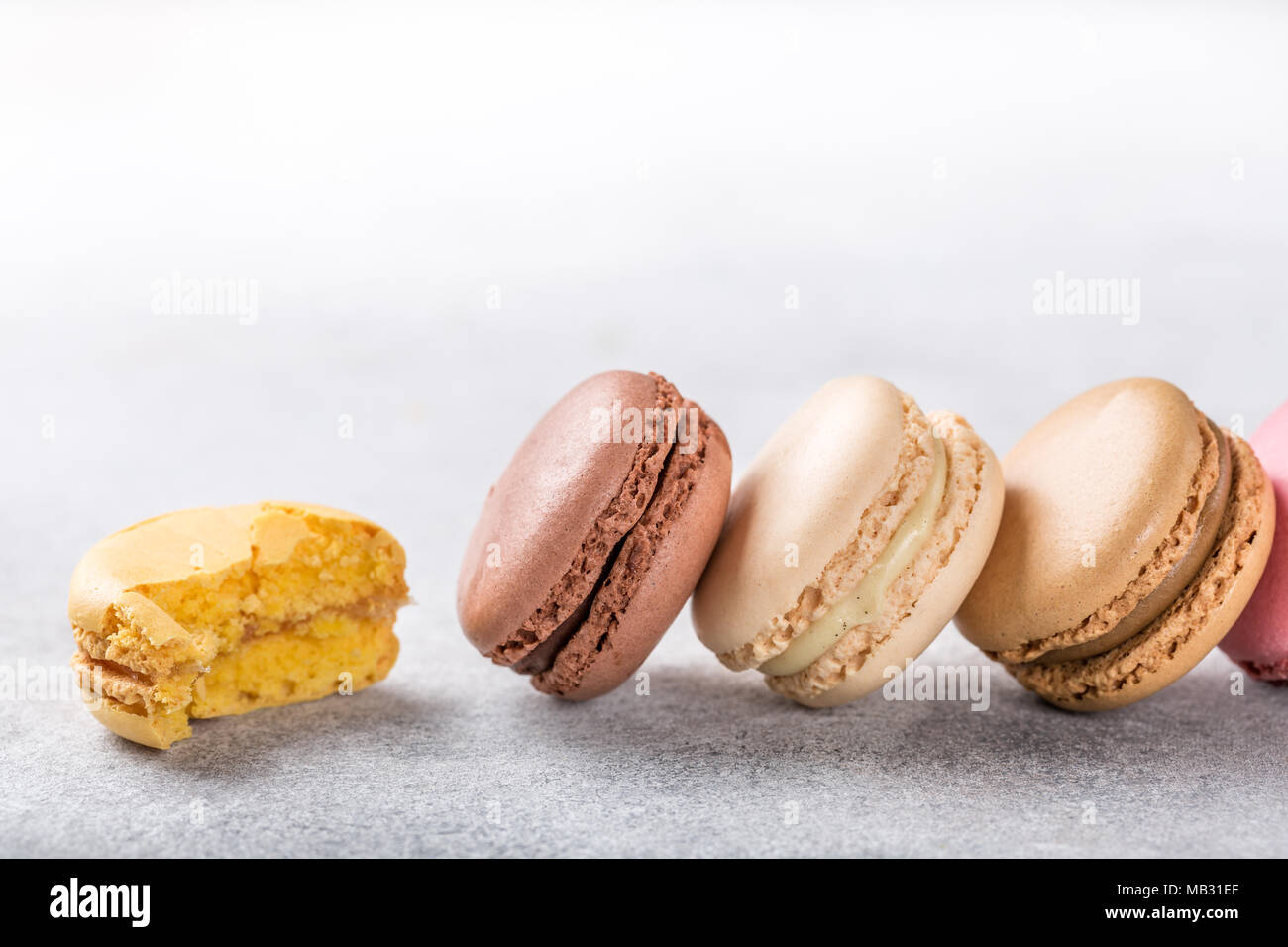French assorted macarons Stock Photo - Alamy