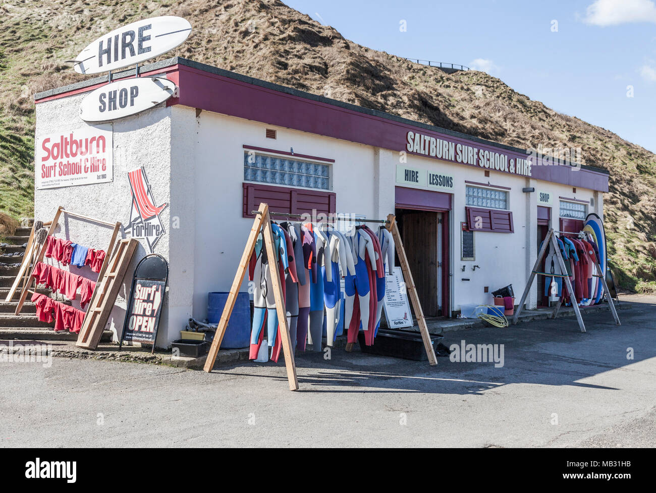 Saltburn Surf School and Hire at Saltburn by the Sea,England,UK Stock ...