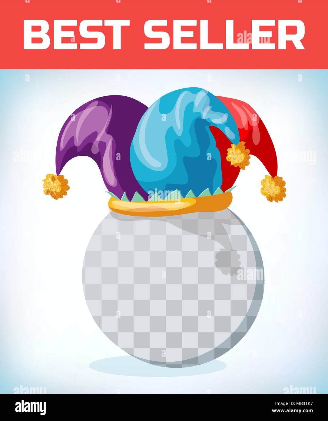 jester cap. Fool hat. April Fool Day. Masquerade costume headdress ...