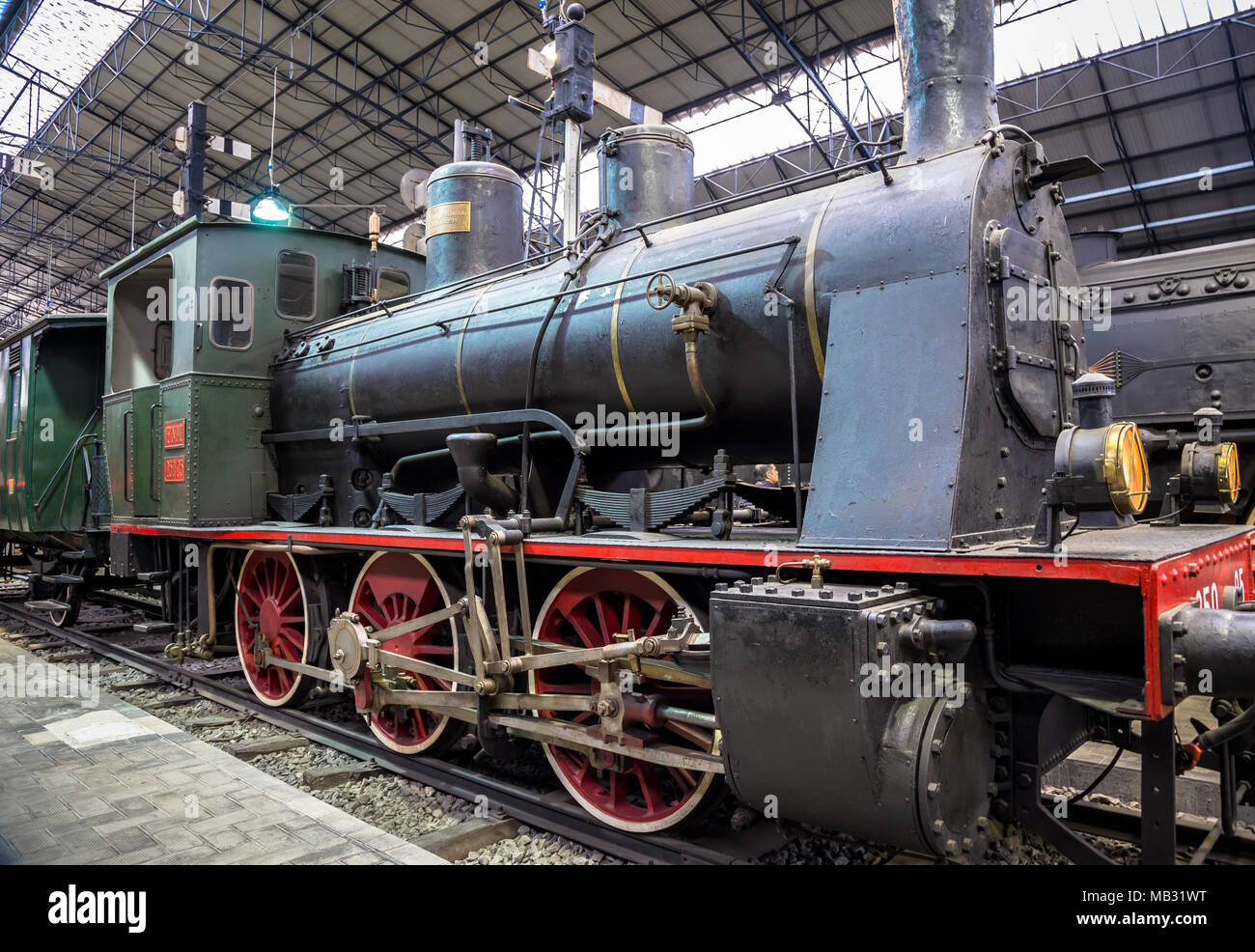 Italian steam locomotive detail, bult by the Costruzioni Elettro ...