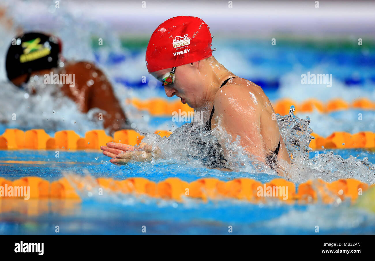 England's Sarah Vasey on her way to winning gold in the Women's 50m Butterfly Final at the Gold ...