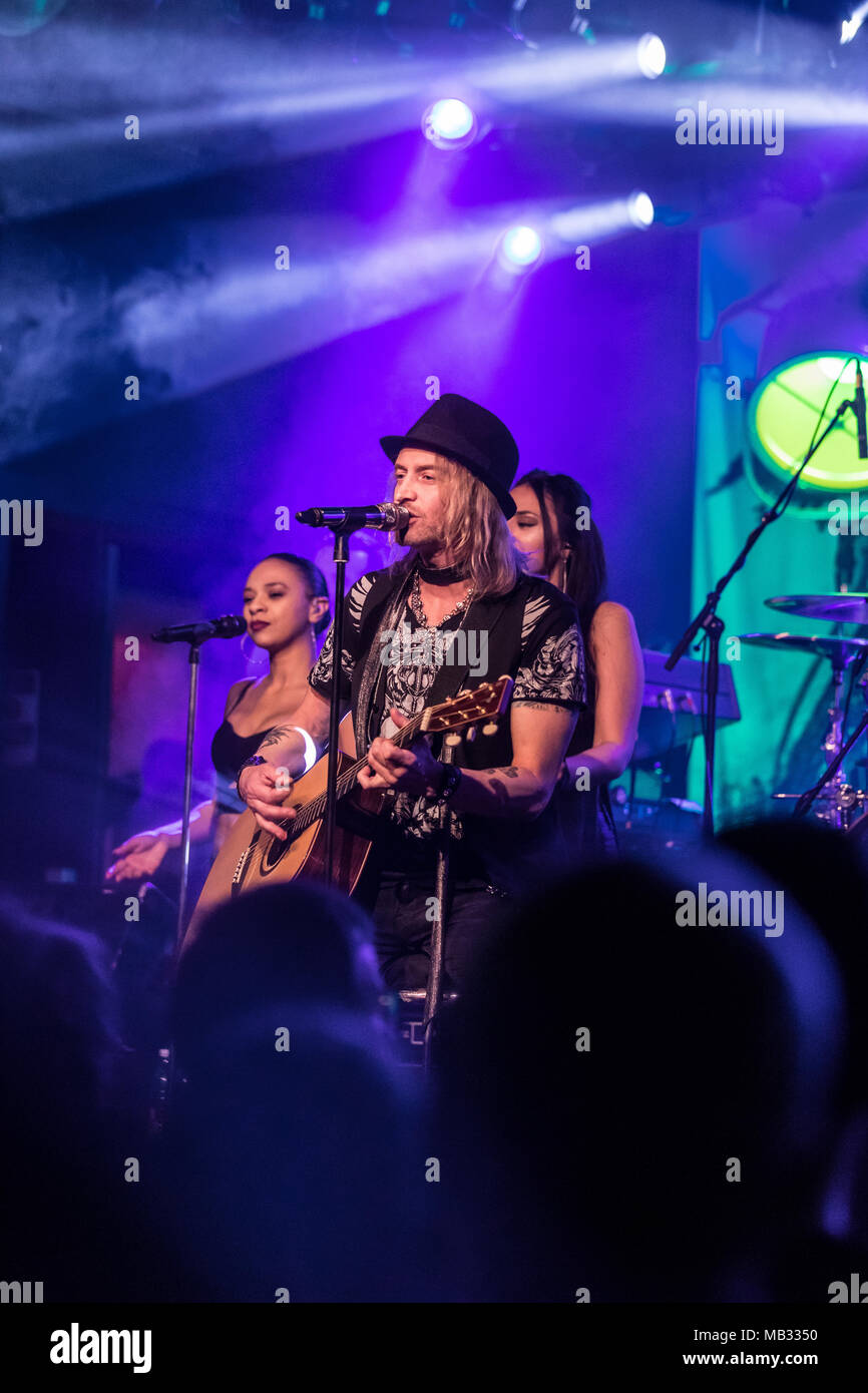 Singer Nic Maeder from the Swiss rock band Gotthard live in the Schüür ...
