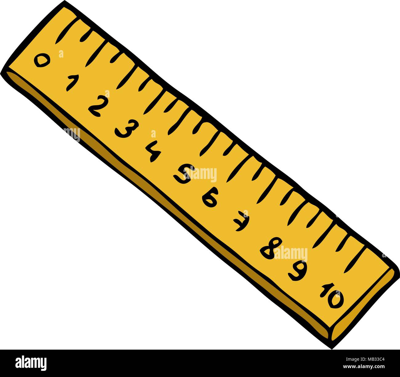 Measure With A Ruler Stock Vector Images - Alamy