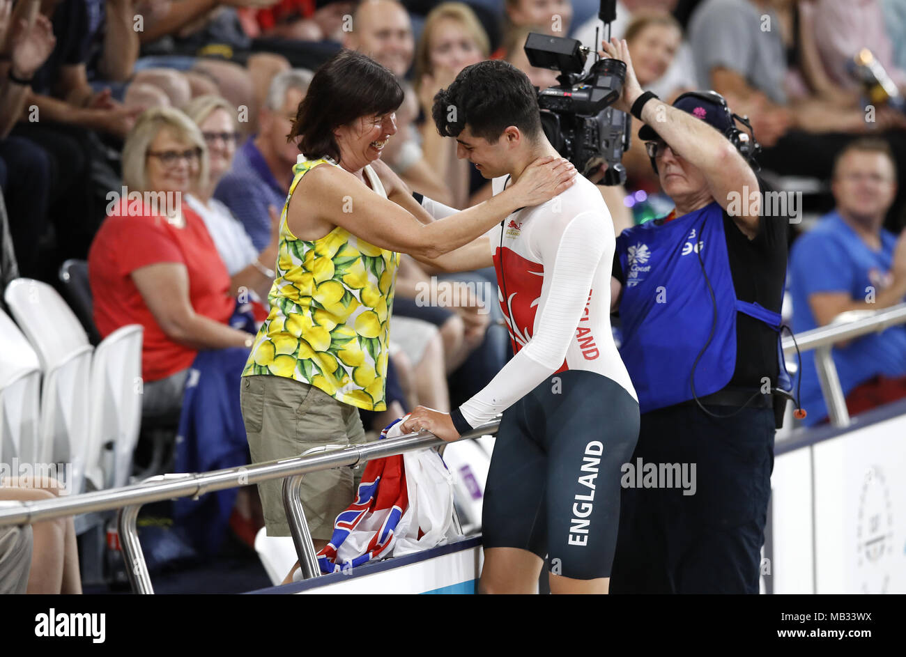 England's Charlie Tanfield (right) celebrates winning gold in the Men's ...
