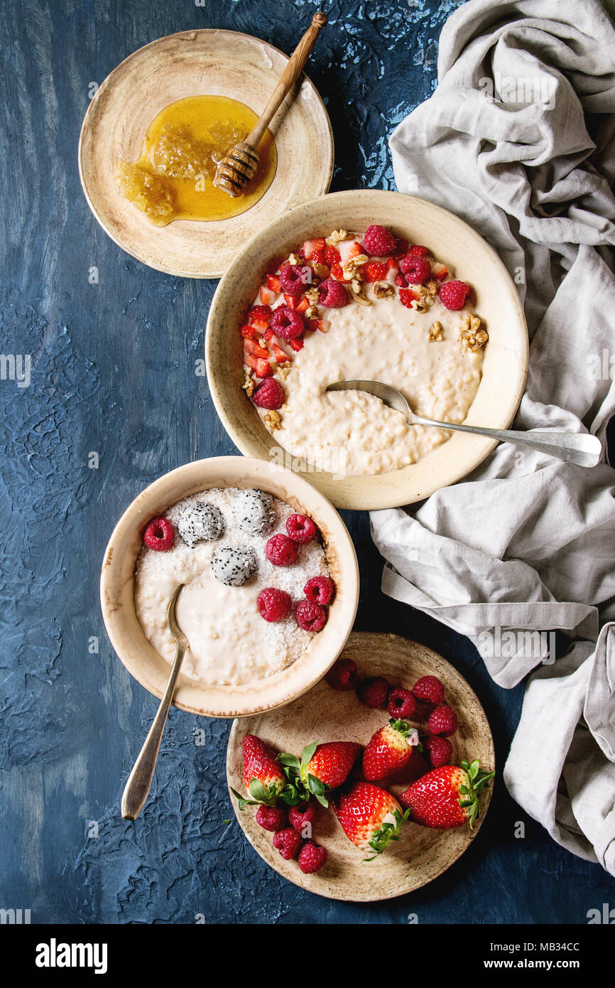 Rice porrige with berries Stock Photo - Alamy