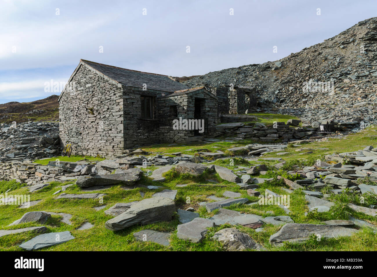 Dubs Hut about the Honnister Slate Quarry in the Lake District Stock ...