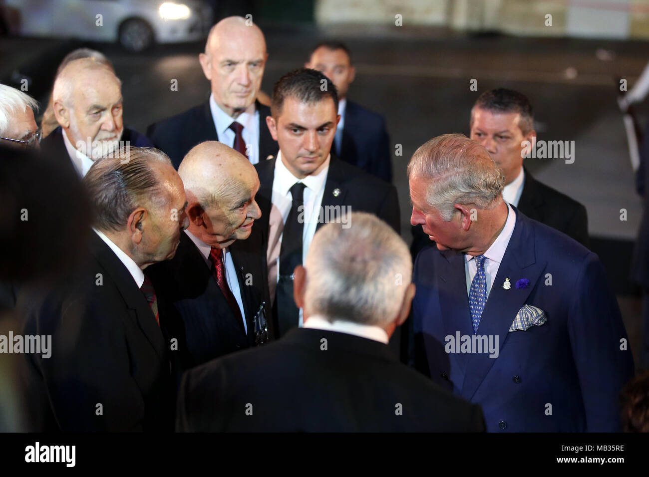 The Prince of Wales meets veteran Charles Cordina during a visit to ...