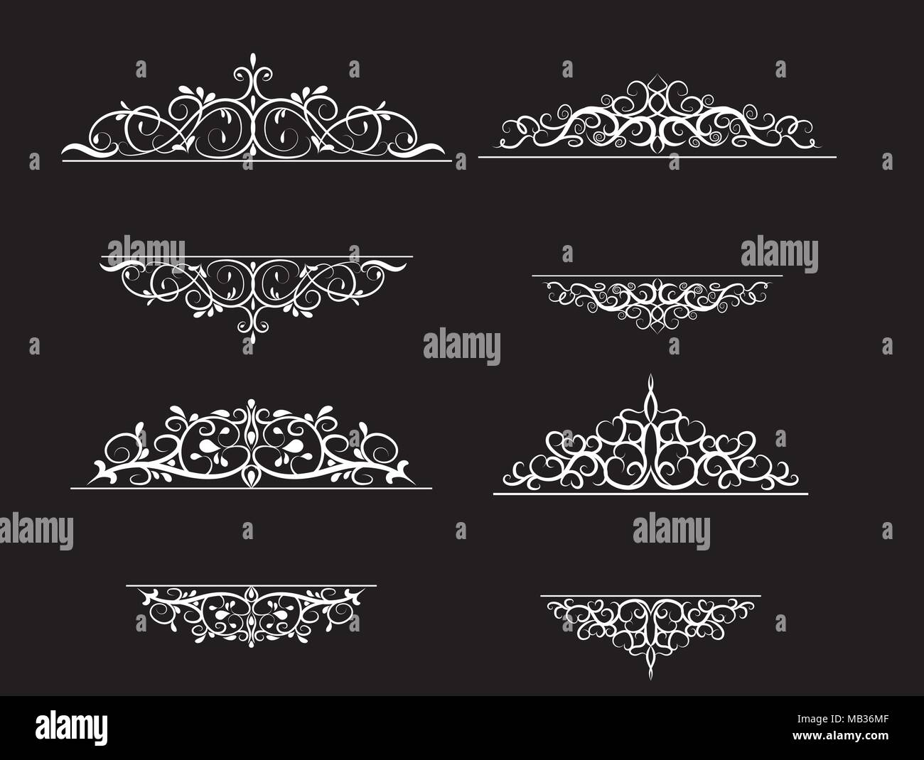 Vintage vector swirl frame set Stock Vector Image & Art - Alamy