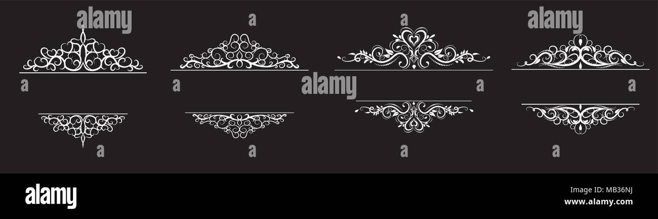 Vintage vector swirl frame set Stock Vector Image & Art - Alamy