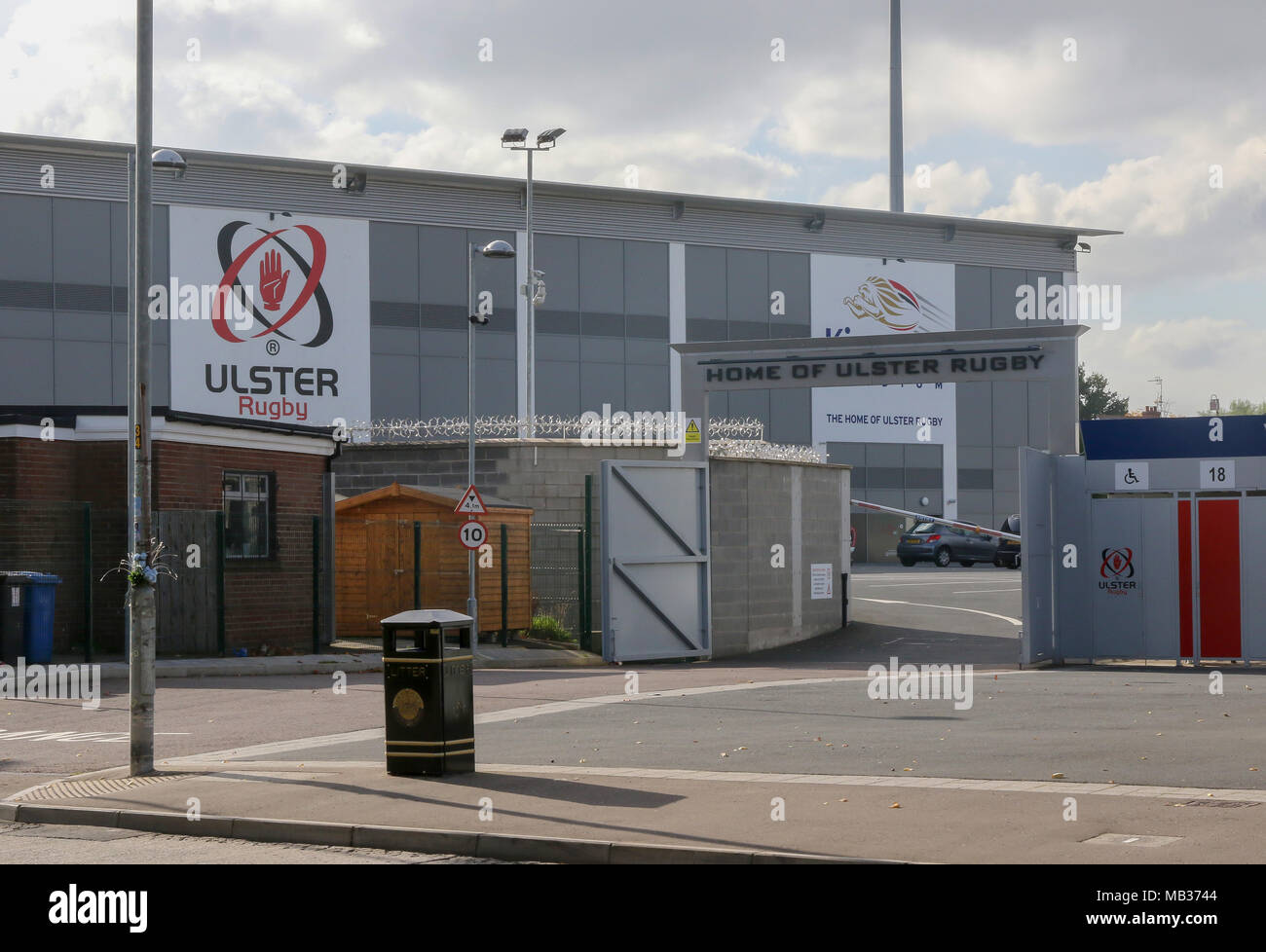 The Kingspan Stadium in Belfast where the Ulster Rugby team plays. It ...