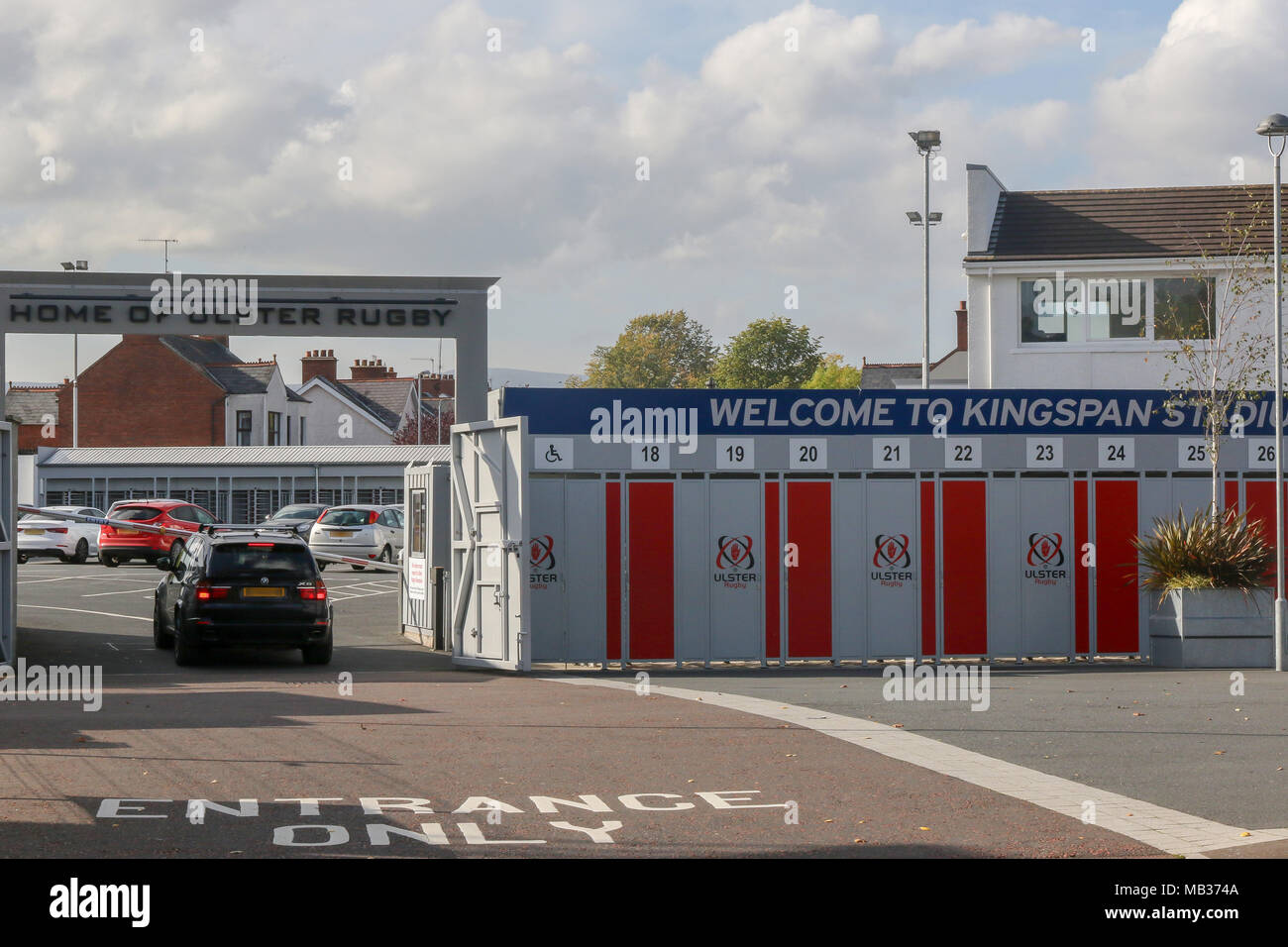 The Kingspan Stadium in Belfast where the Ulster Rugby team plays. It ...