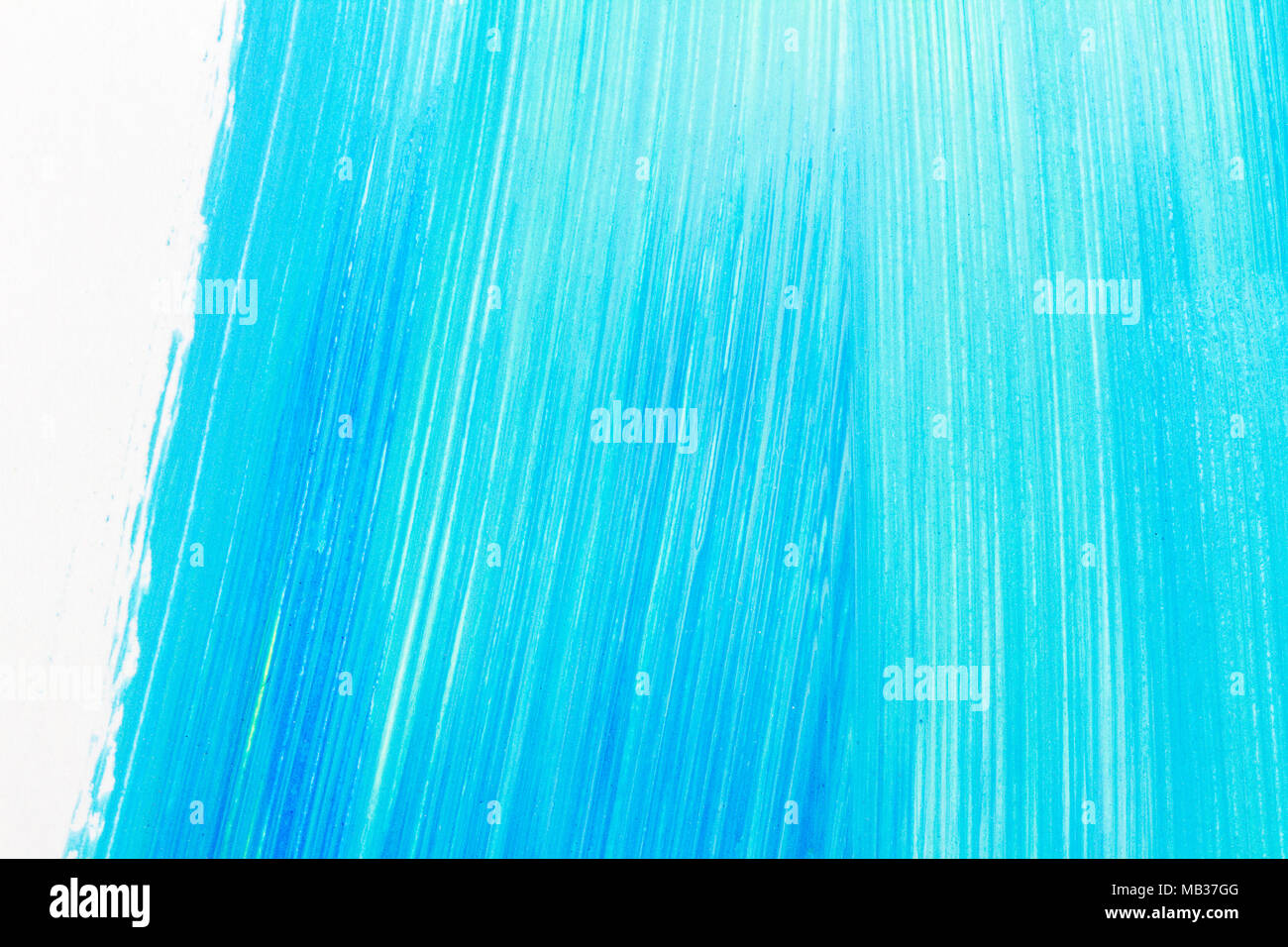 Abstract brushed cyan hand painted acrylic background, creative ...