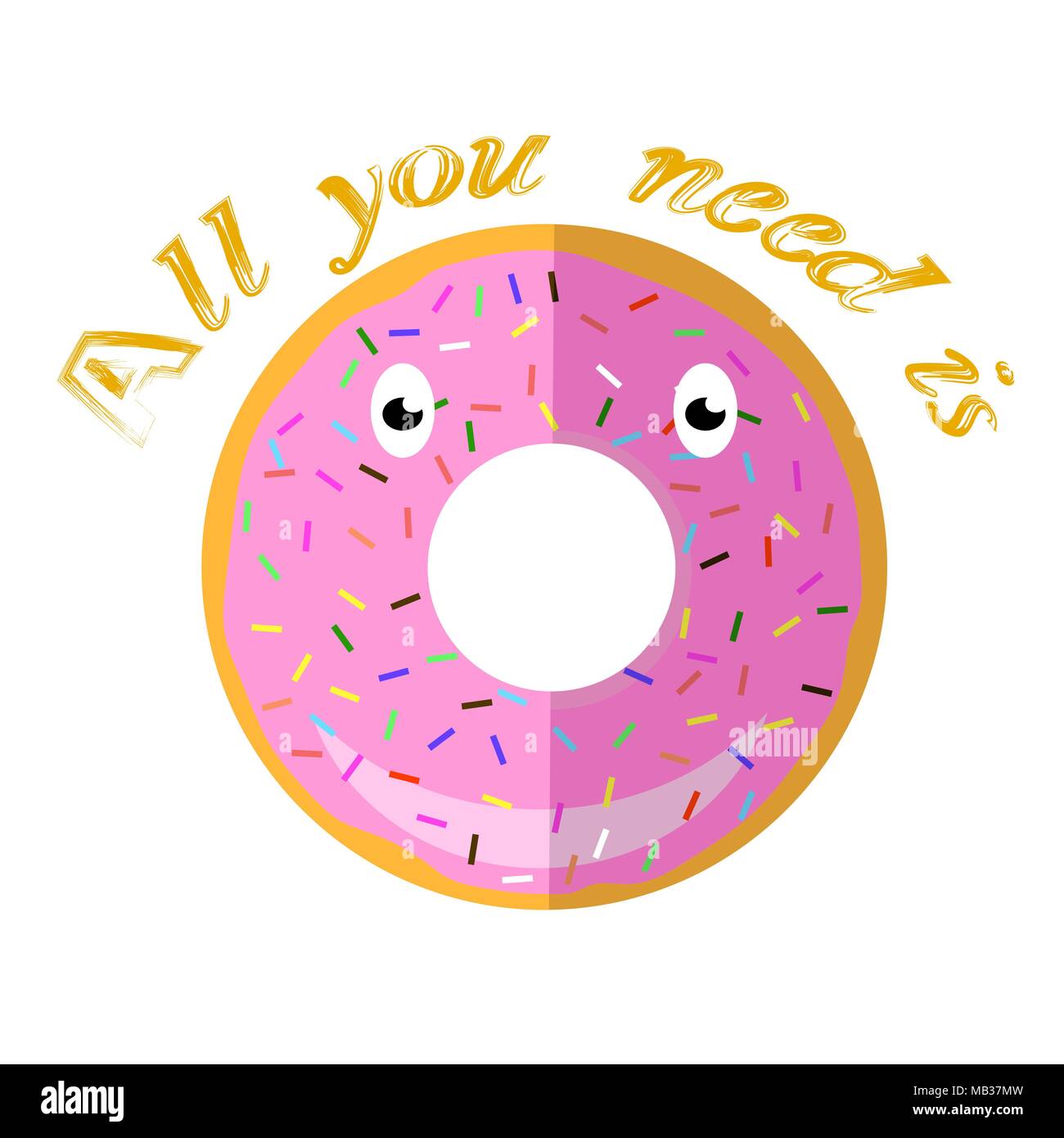 Top view fried sweet Stock Vector Images - Alamy