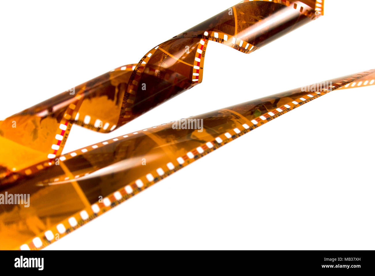 two negative films on white Stock Photo - Alamy