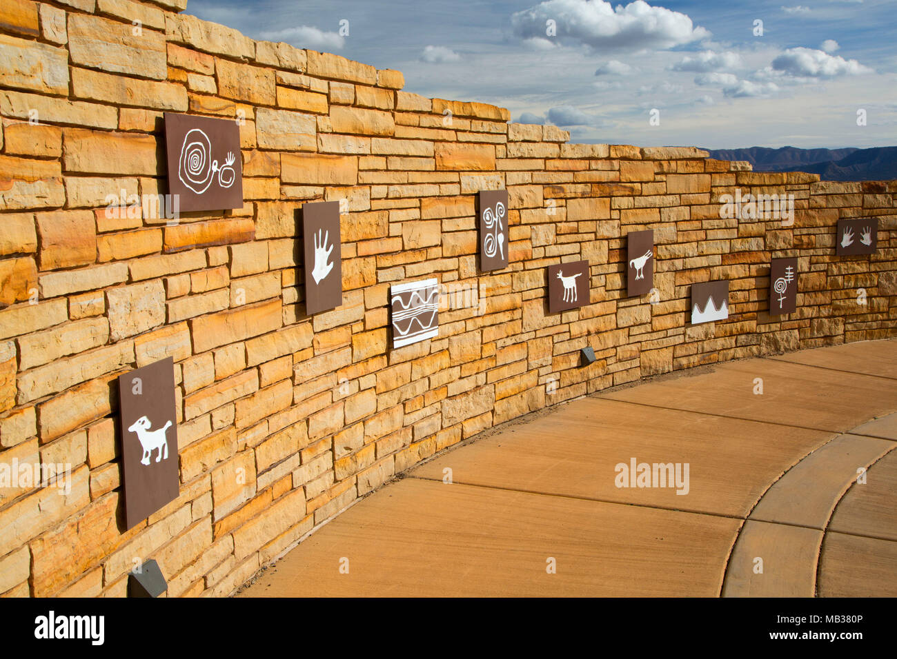 Visitor Center wall, Mesa Verde National Park, Colorado Stock Photo - Alamy