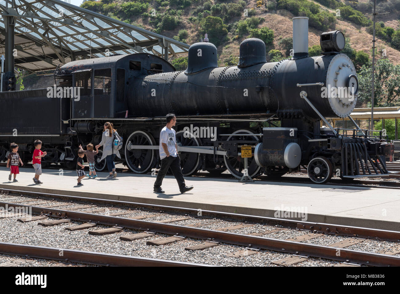 Steam engine, Travel Town Museum, Griffith Park, LA, CA, USA Stock ...
