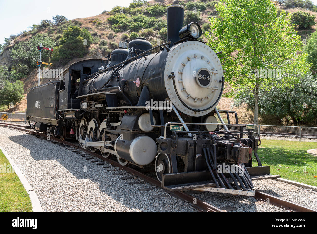 Steam engine, Travel Town Museum, Griffith Park, LA, CA, USA Stock ...