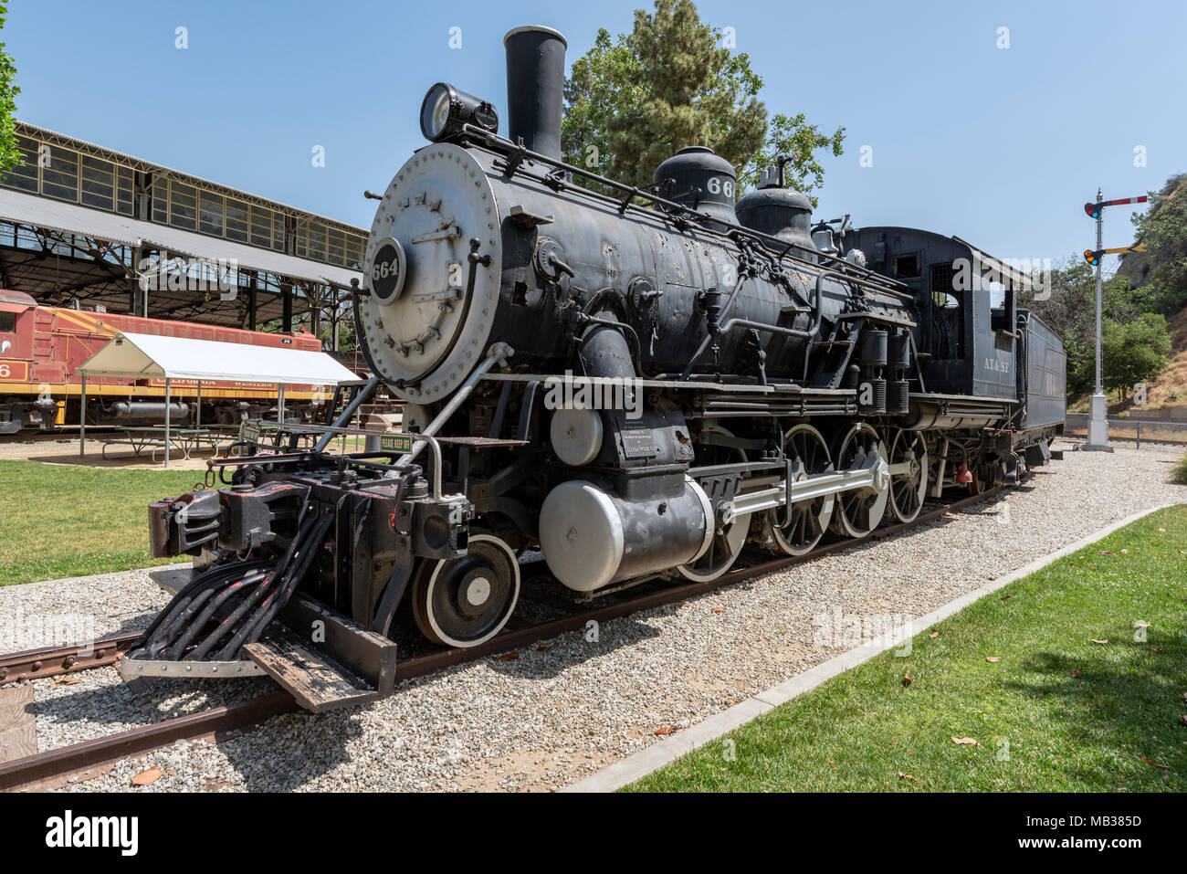 Steam engine, Travel Town Museum, Griffith Park, LA, CA, USA Stock ...