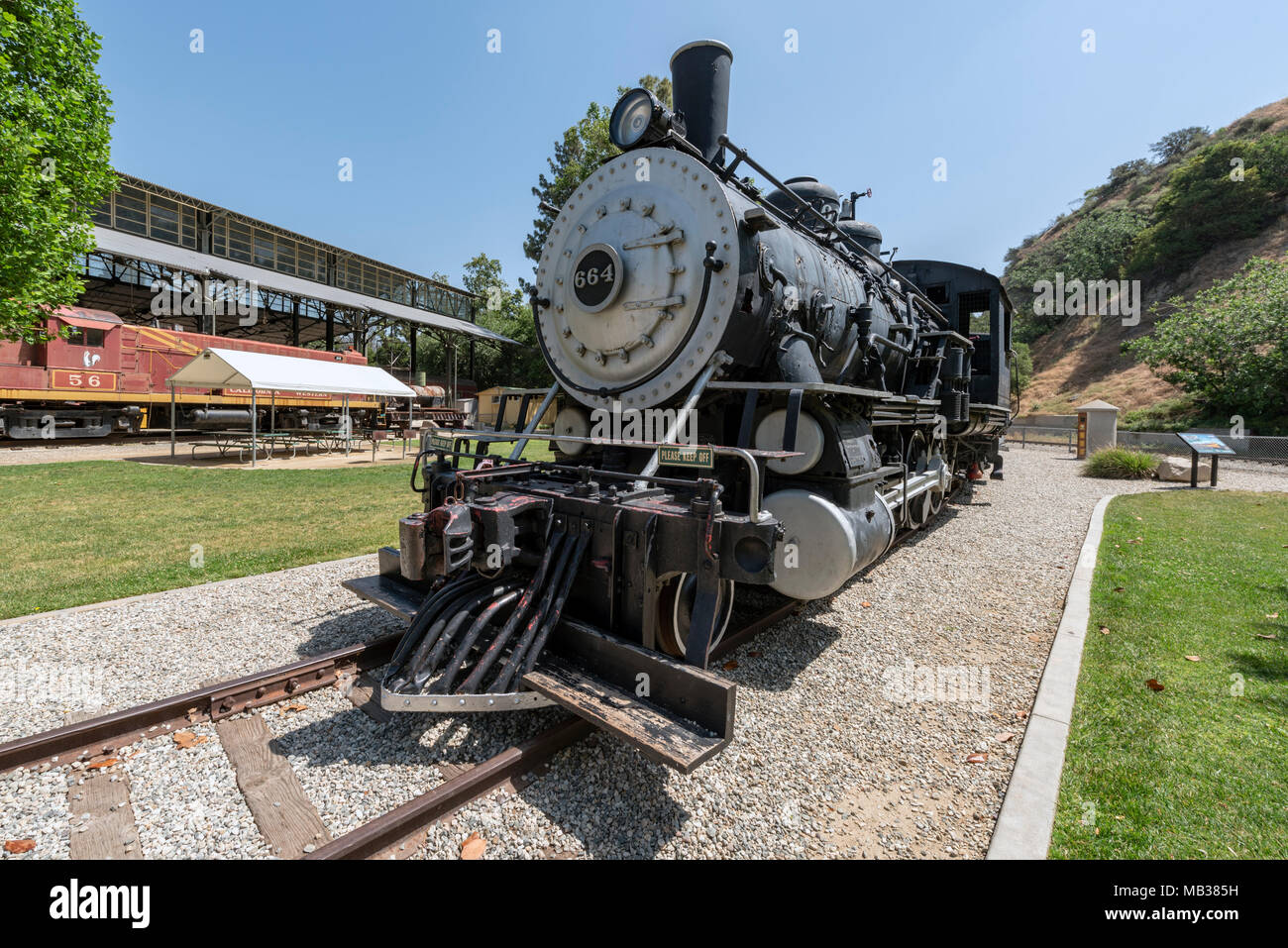 Steam engine, Travel Town Museum, Griffith Park, LA, CA, USA Stock ...