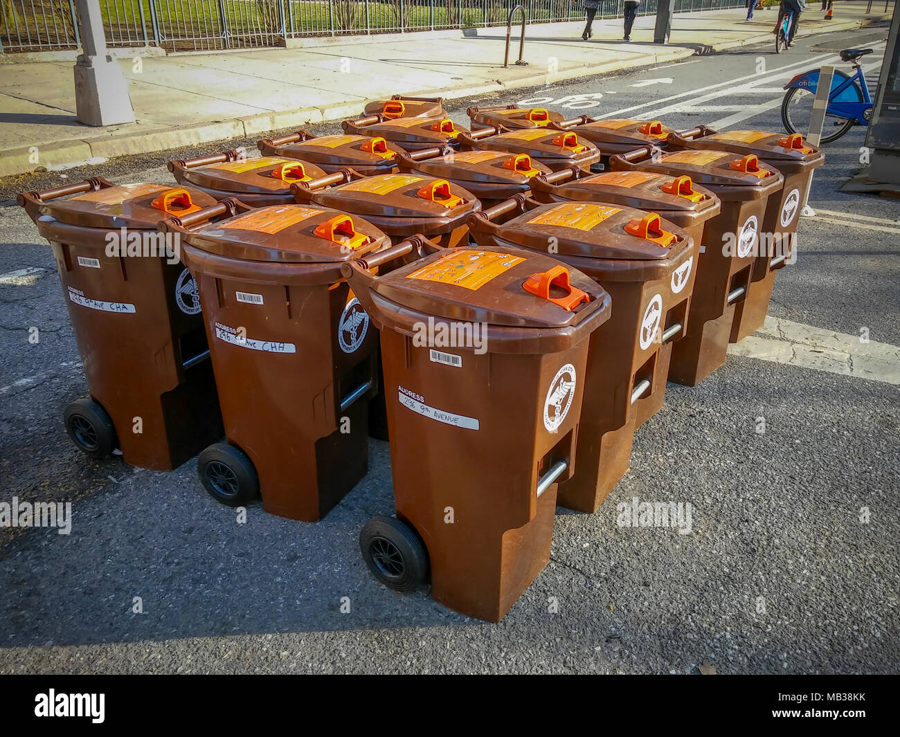 Bins for the New York Dept. of Sanitation Organic Waste Collection ...