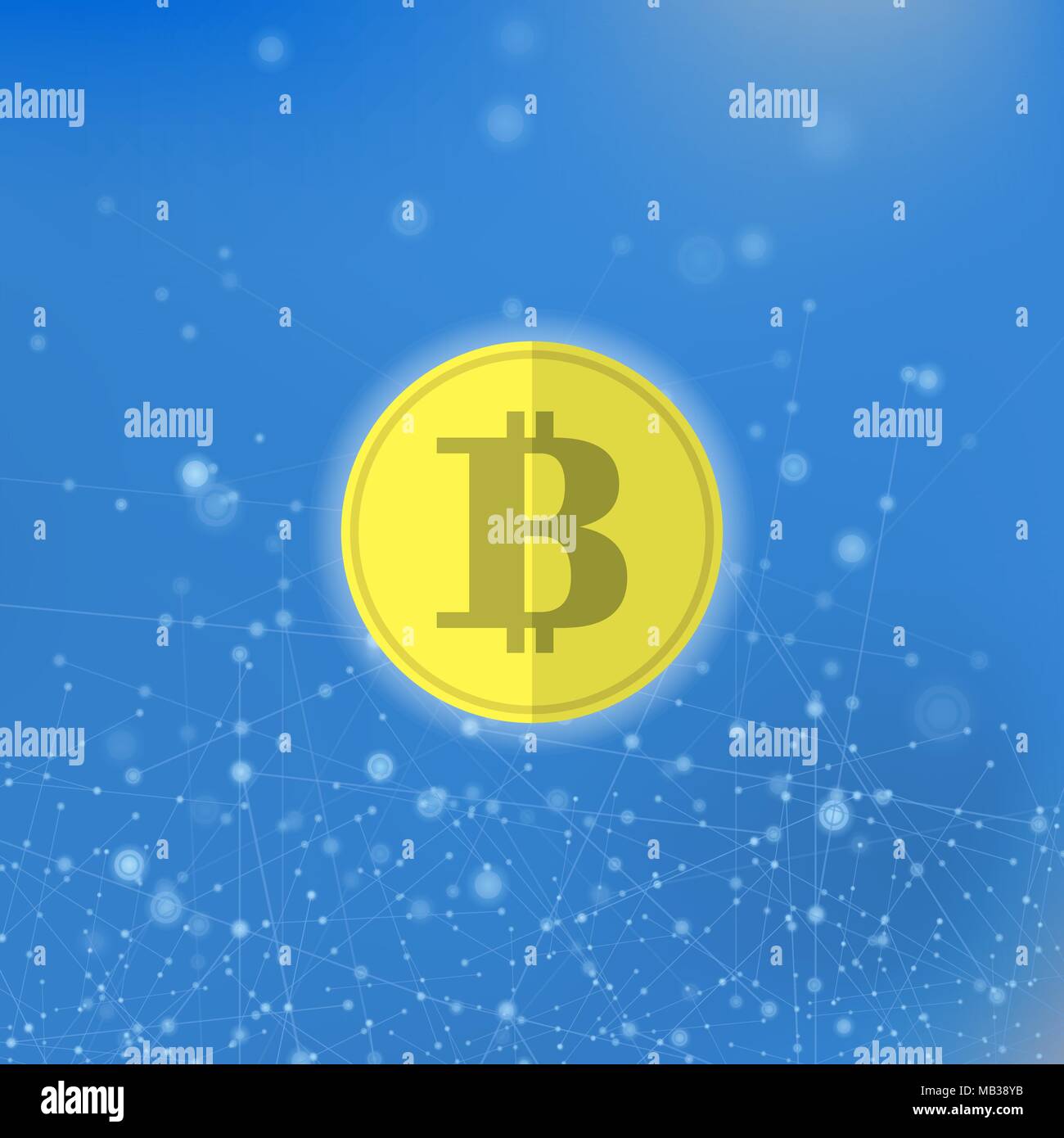 Yellow Bitcoin Icon. Crypto Currency Concept Stock Vector Image & Art ...