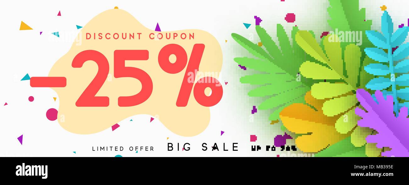 Horizontal sale banner border. Discount coupon cards, headers website ...