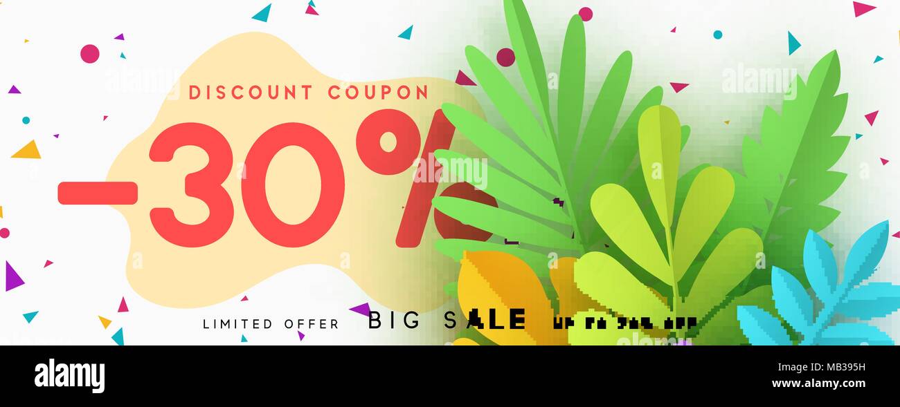 Horizontal sale banner border. Discount coupon cards, headers website ...