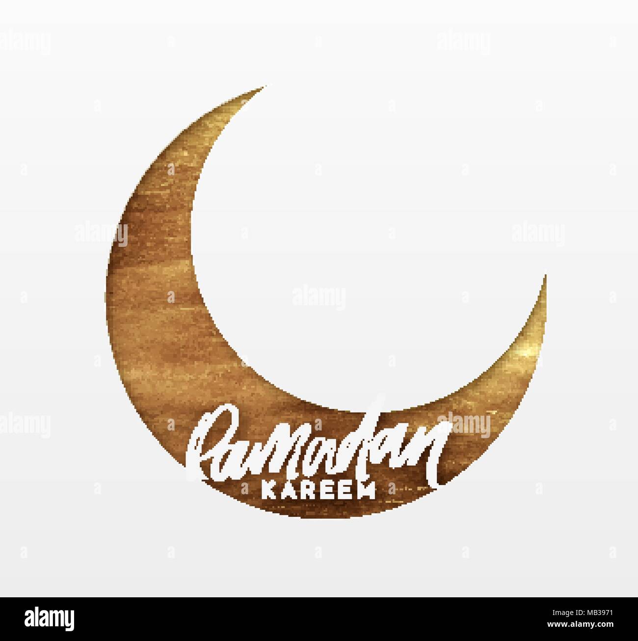 Month Ramadan greeting card with hand calligraphy Ramadan Kareem ...