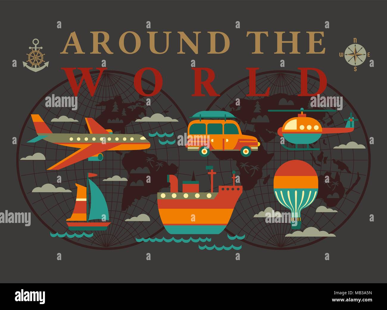 Around the world concept Stock Vector Image & Art - Alamy