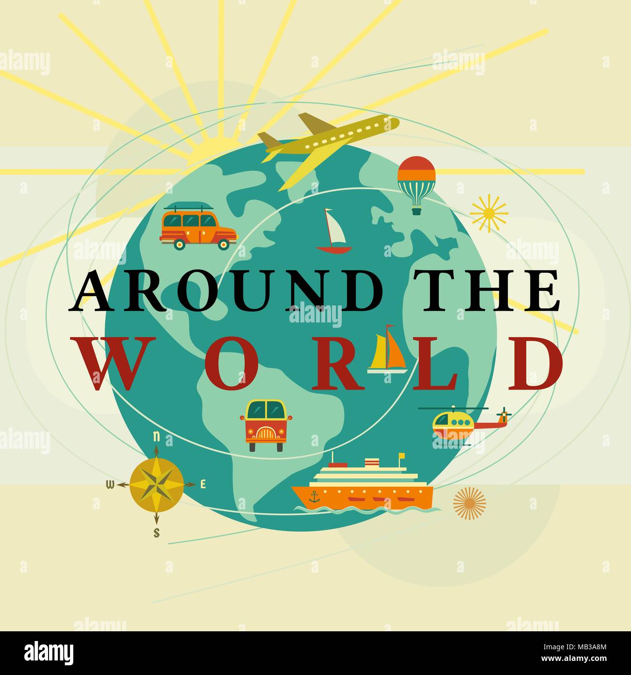 Around the world concept Stock Vector Image & Art - Alamy