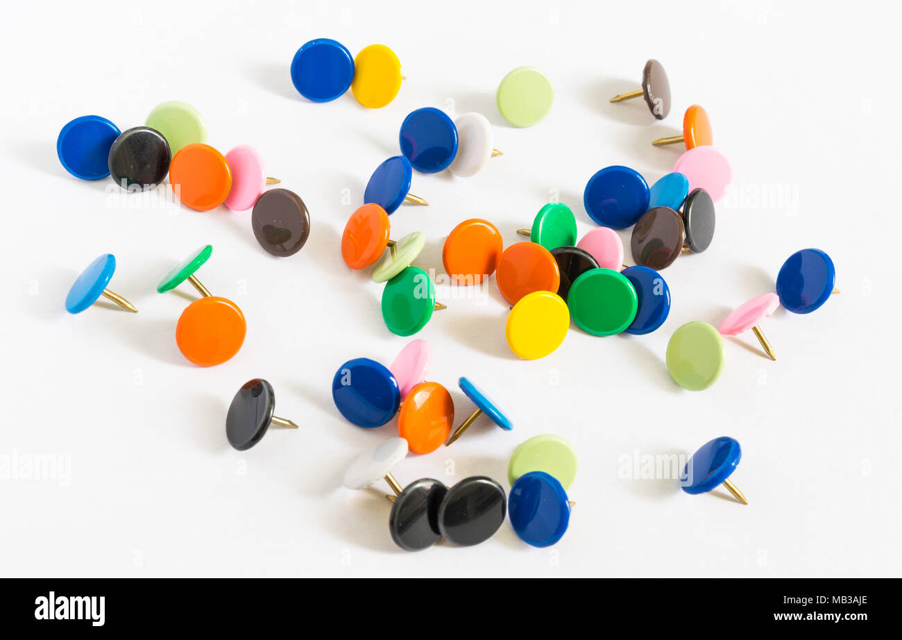 Push pins of various colors hi-res stock photography and images - Alamy