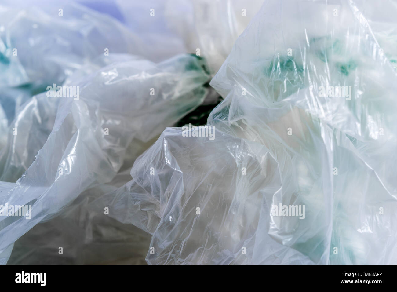 Recyclable plastic bag detail Stock Photo - Alamy