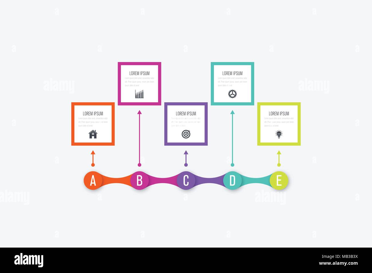 Vector illustration infographics 5 options. Data and information ...