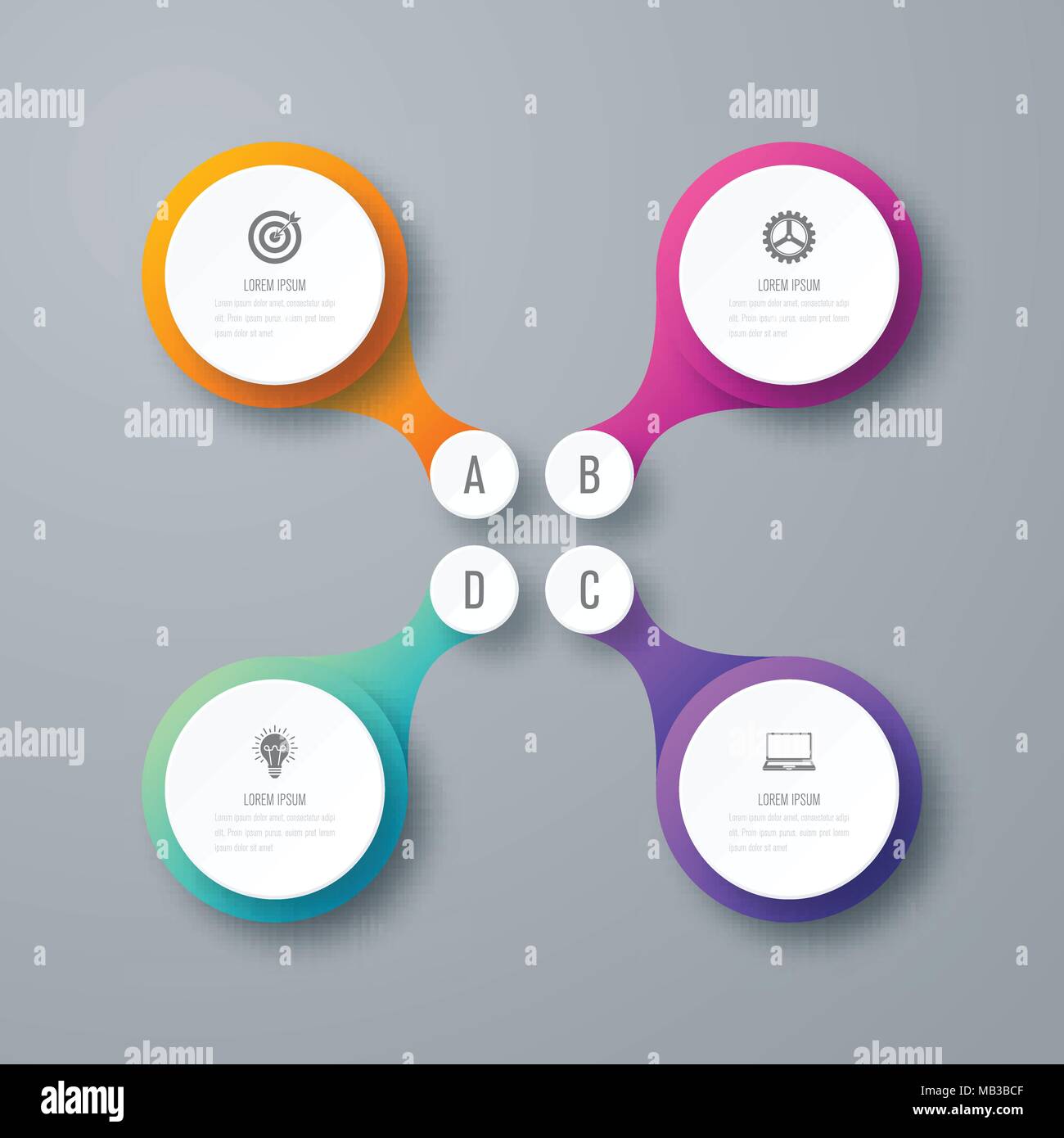 Vector illustration infographics 4 options. Data and information ...