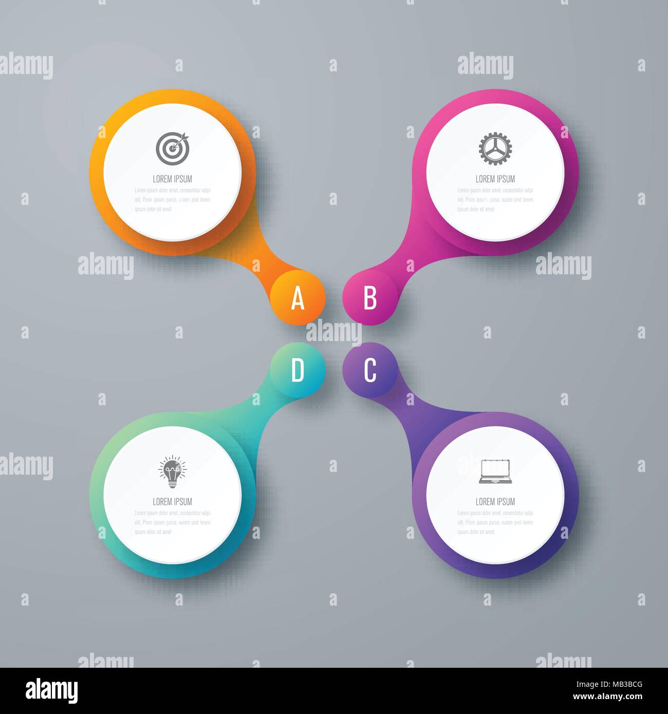 Vector illustration infographics 4 options. Data and information ...
