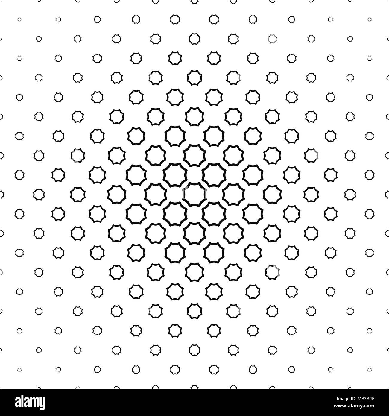 Black and white curved octagon pattern background Stock Vector Image ...