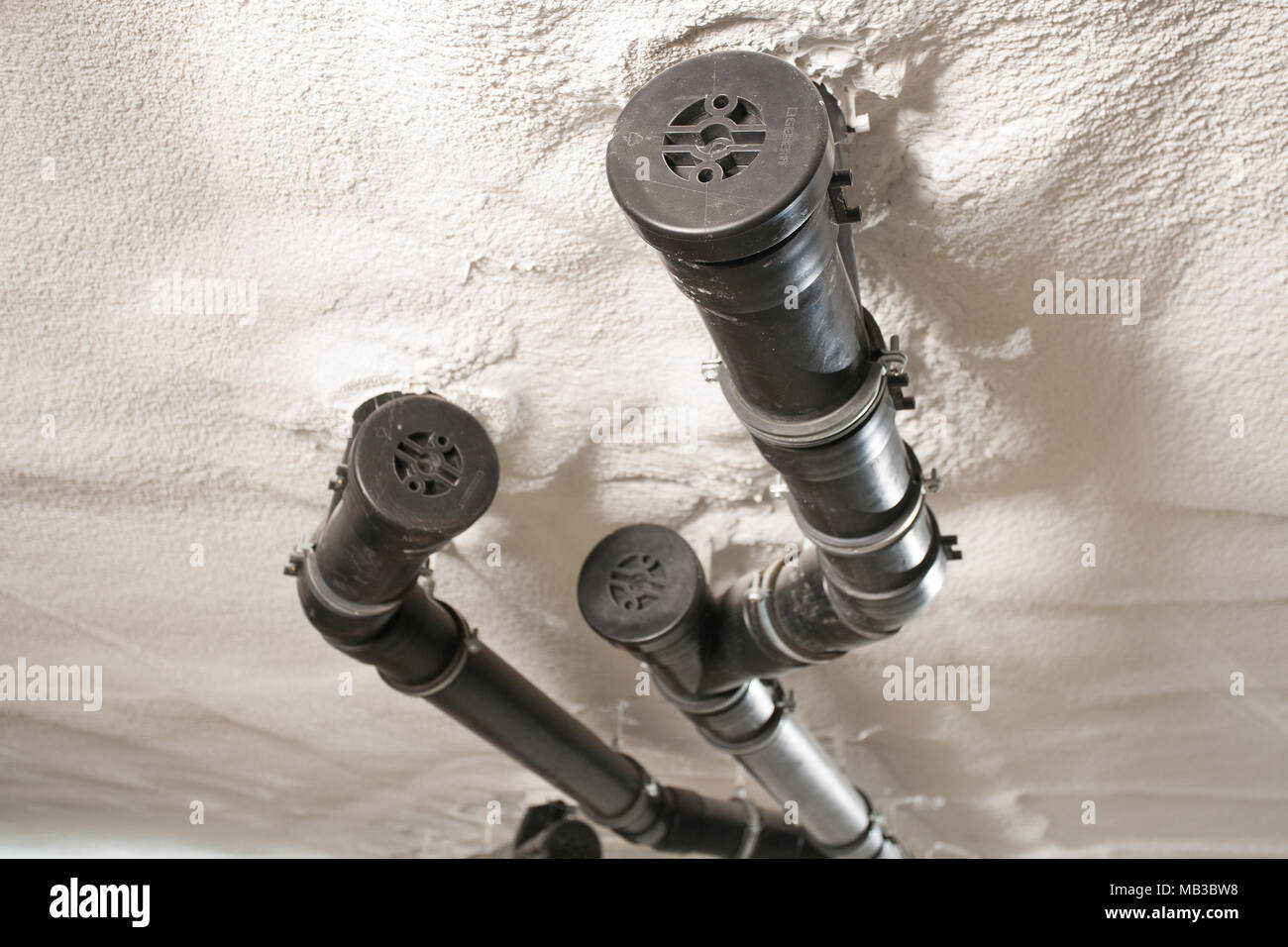 Plumbing drain pipes complex hi-res stock photography and images - Alamy