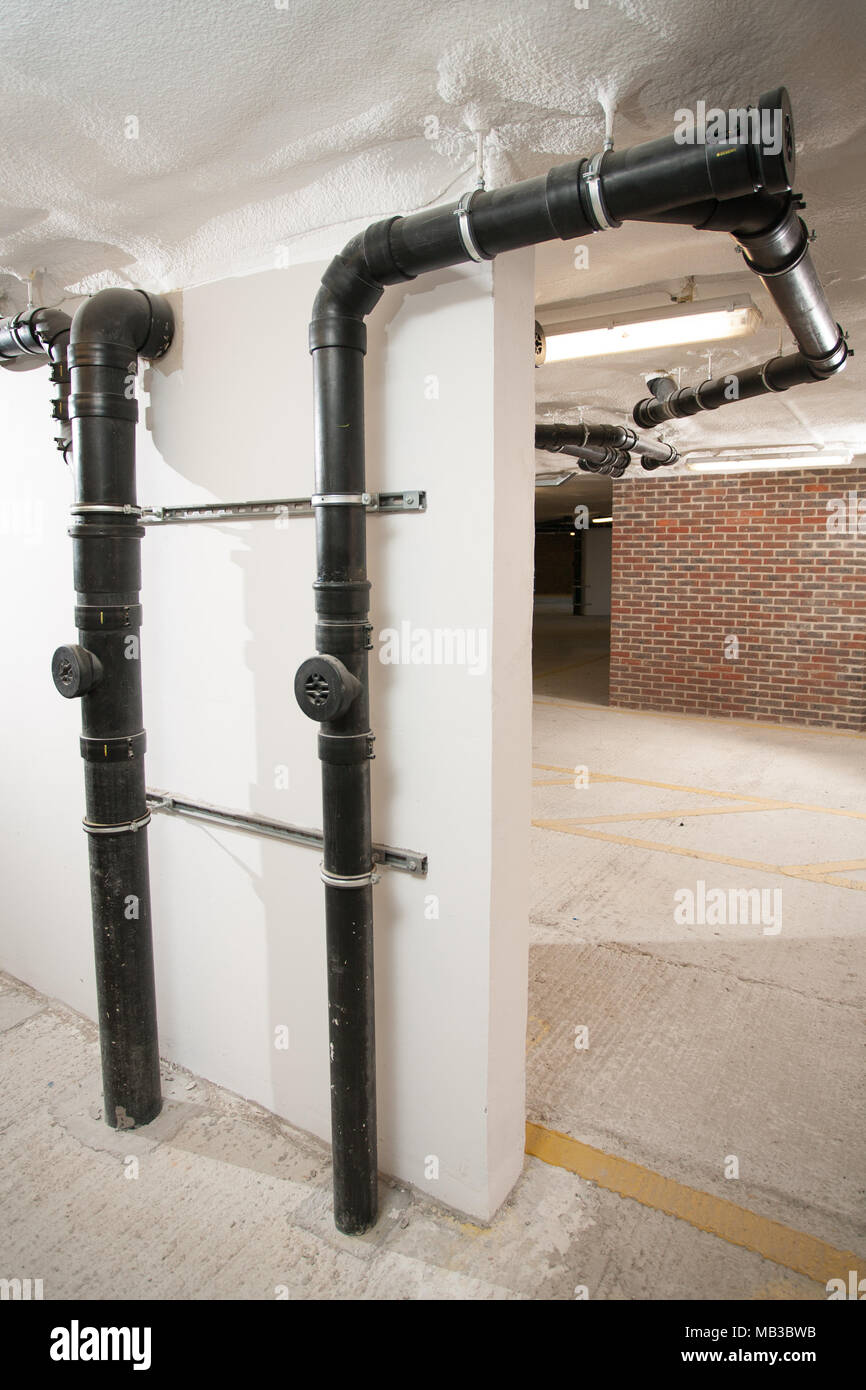Plumbing drain pipes complex hi-res stock photography and images - Alamy