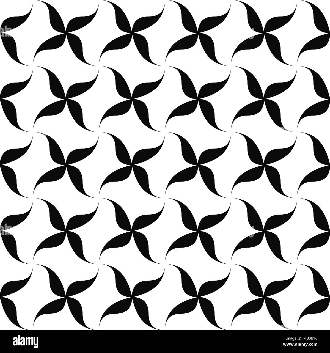 Seamless pattern leaves vector Black and White Stock Photos & Images ...