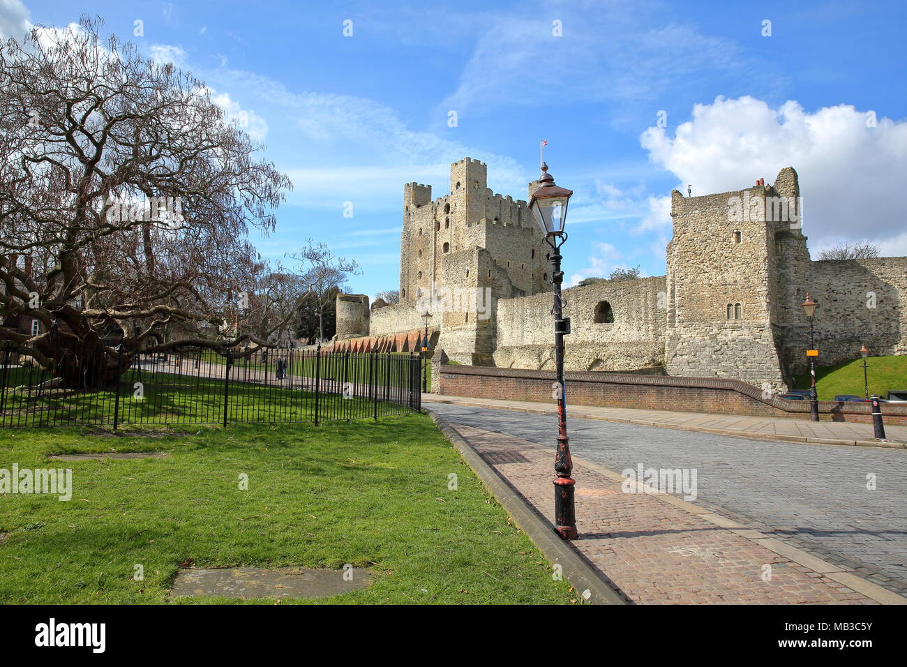 View of the Castle in Rochester, UK Stock Photo - Alamy