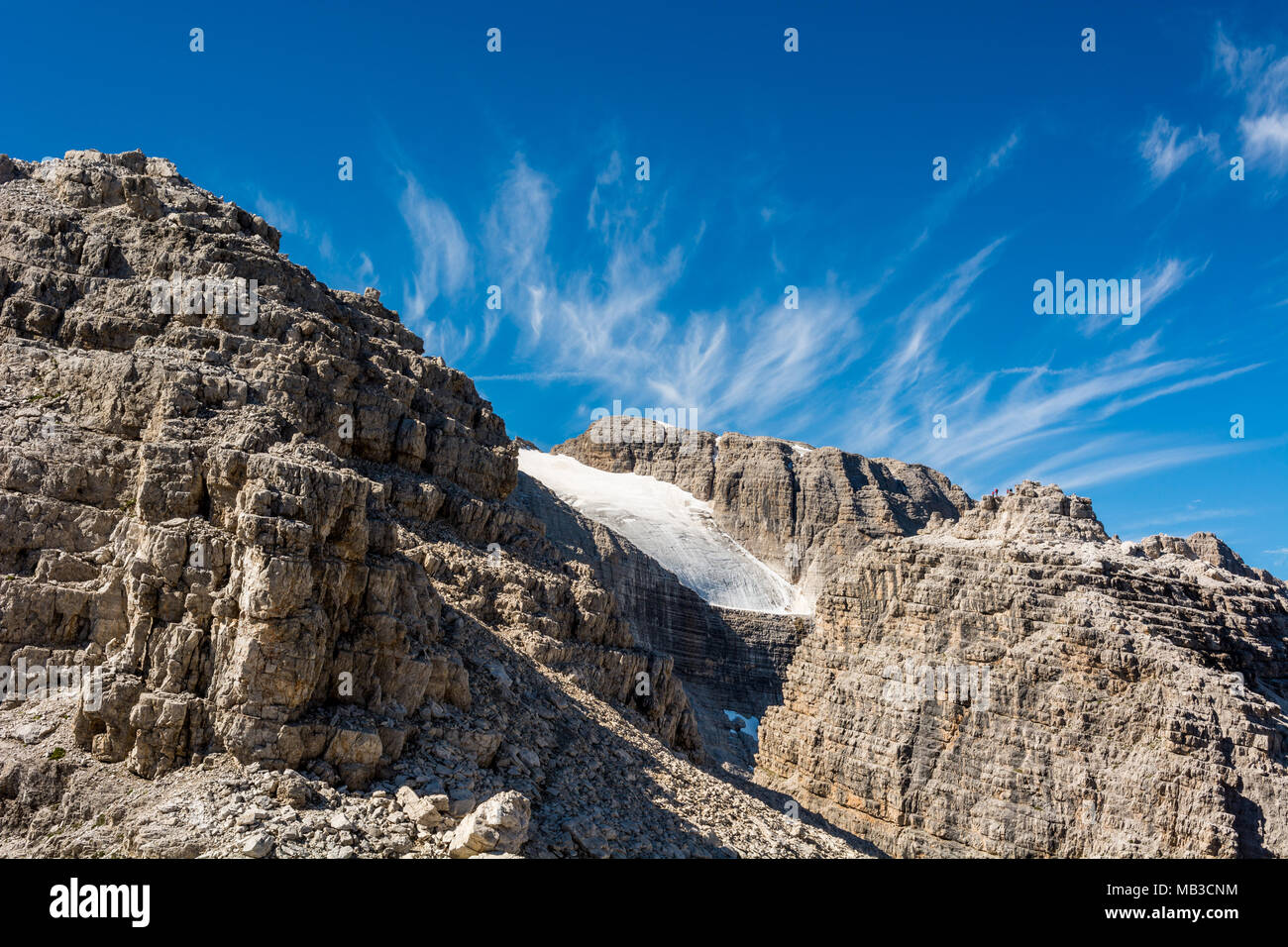 Mountain glacier ending with a sheer drop Stock Photo - Alamy