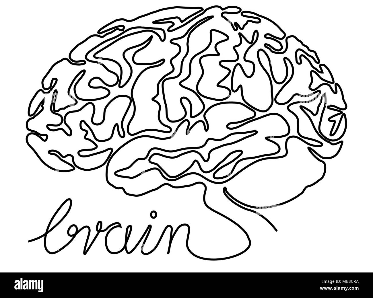 Abstract Brain Drawing